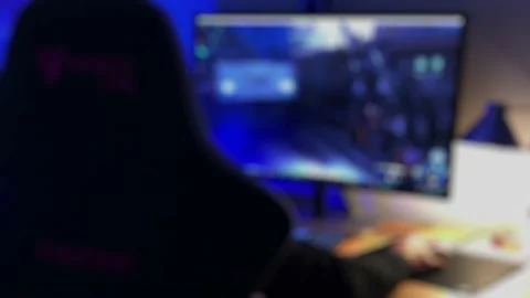 Teenage PC Gamer Playing First-Person Sh... | Stock Video | Pond5