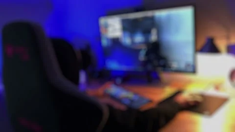 Teenage PC Gamer Playing First-Person Sh... | Stock Video | Pond5