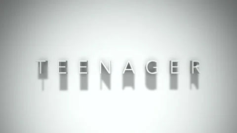 teenager 3D title animation with shadows... | Stock Video | Pond5