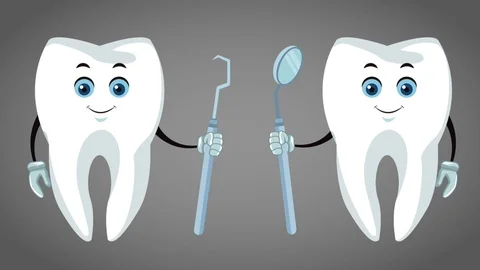 Teeth cartoon and dental hygiene HD anim... | Stock Video | Pond5