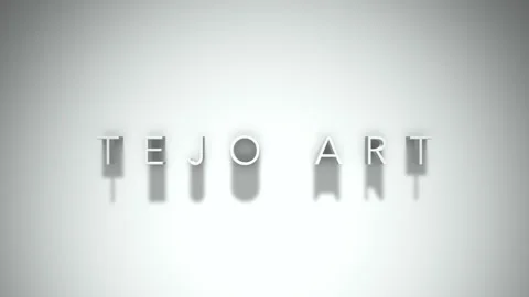 tejo art 3D title animation with shadows... | Stock Video | Pond5