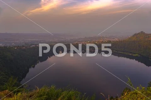 Telaga Menjer or Lake Menjer in Wonosobo, Central java, Indonesia ...