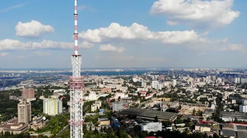 Telecommunication tower In Kyiv | Stock Video | Pond5