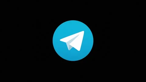 Telegram logo flat style animation on a ... | Stock Video | Pond5