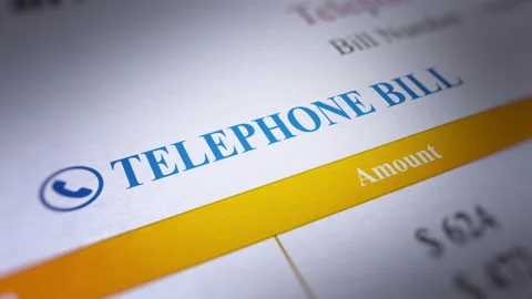 Telephone Bill Statement with Animated N... | Stock Video | Pond5