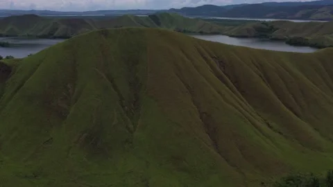 Teletubbies Hills, Sentani Lake in Jaya... | Stock Video | Pond5