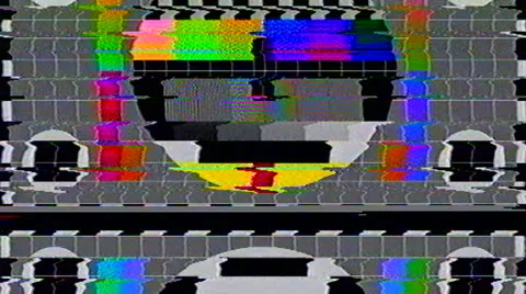 television color bars VHS bad signal gre... | Stock Video | Pond5