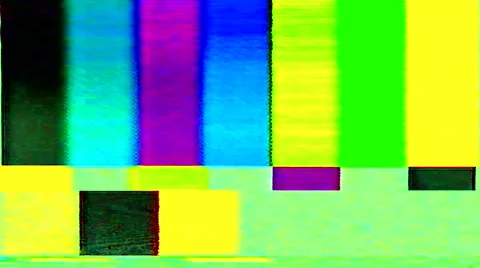 television color bars VHS bad signal gre... | Stock Video | Pond5