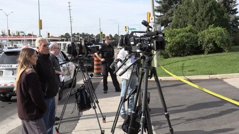 Tv News Reporter Crime Scene Tv News Reporter Crime Scene Stock Videos ...