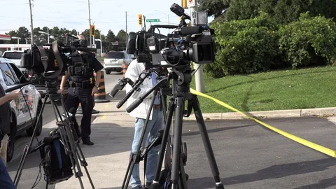 Tv News Reporter Crime Scene Tv News Reporter Crime Scene Stock Videos ...
