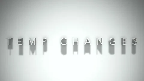 temp changes 3D title animation white te... | Stock Video | Pond5