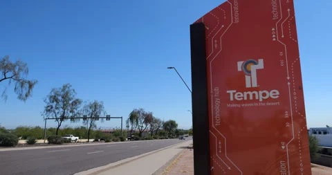 Tempe Arizona Public Welcome Sign | Stock Video | Pond5