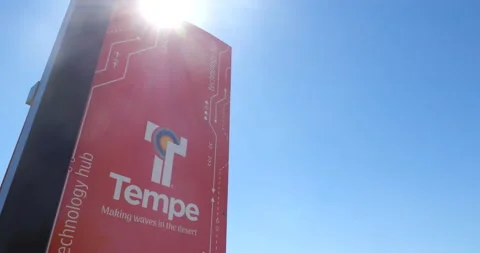 Tempe Arizona Public Welcome Sign | Stock Video | Pond5