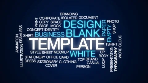 Template animated word cloud. Kinetic ty... | Stock Video | Pond5