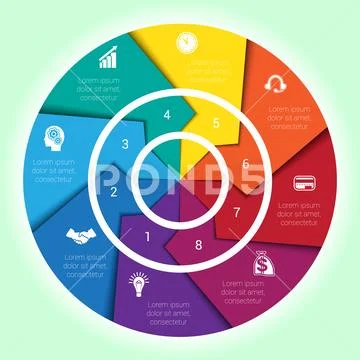 Template cyclic diagramme for Infographic eight position: Graphic #82993921
