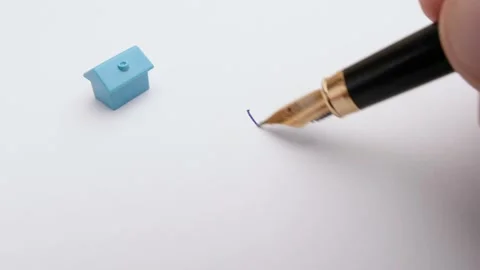 Template document signature pen house co... | Stock Video | Pond5