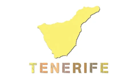 Tenerife map with paper regions. Animate... | Stock Video | Pond5