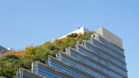 Tenjin Central Park with park on the bui... | Stock Video | Pond5