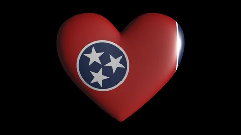Tennessee heart pulsate isolate on trans... | Stock Video | Pond5