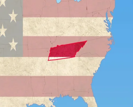Tennessee pull out, smooth USA map, all ... | Stock Video | Pond5