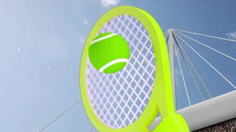 tennis background animation. tennis rack... | Stock Video | Pond5