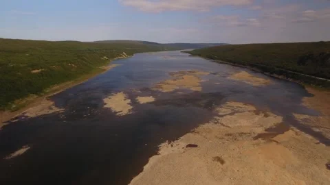 Teno River Alaköngäs, Lapland, Finland... | Stock Video | Pond5