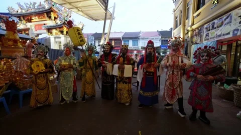 Teochew opera cosplayer perform during H... | Stock Video | Pond5