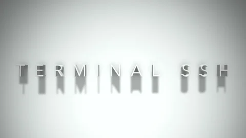 terminal ssh 3D title animation white te... | Stock Video | Pond5