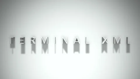 terminal xml 3D title animation white te... | Stock Video | Pond5