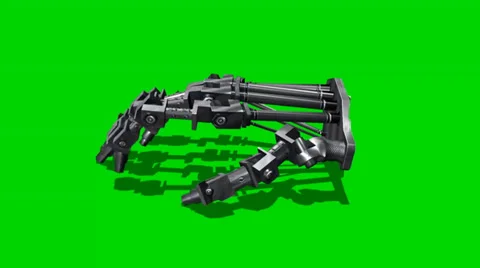 Terminator Robot Hand on green screen | Stock Video | Pond5