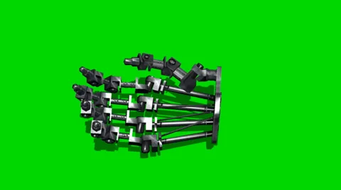Terminator Robot Hand on green screen | Stock Video | Pond5