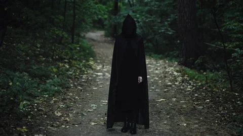 A terrible black figure without a face i... | Stock Video | Pond5