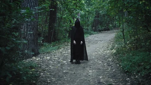 A terrible black figure without a face i... | Stock Video | Pond5