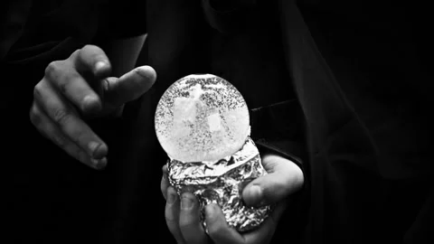 Terrible dark figure with a magic ball i... | Stock Video | Pond5