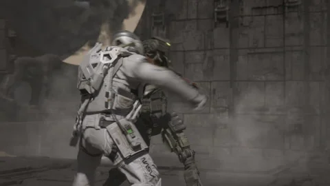 Terrible fight between human soldiers an... | Stock Video | Pond5