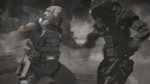 Terrible fight between human soldiers an... | Stock Video | Pond5