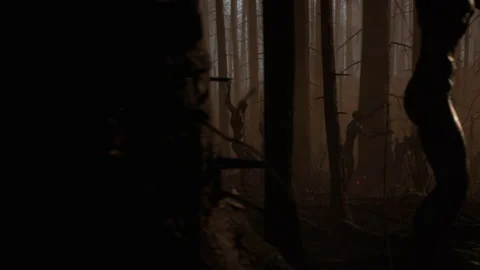 Terrifying zombie death and fall in batt... | Stock Video | Pond5