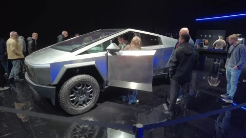 tesla cybertruck suv rugged build high p... | Stock Video | Pond5