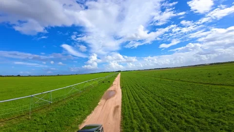 Tesla Cybertruck turns to the ground roa... | Stock Video | Pond5