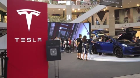 Tesla has launched its electric vehicle ... | Stock Video | Pond5