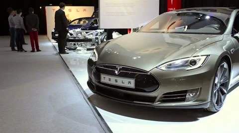 Tesla Model S electric car | Stock Video | Pond5