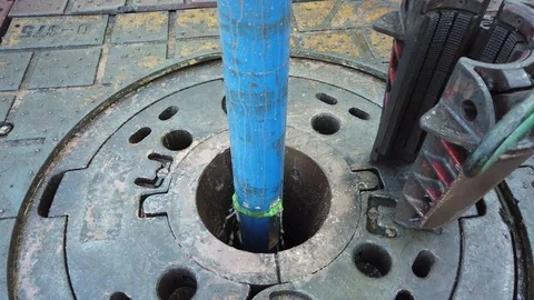 Test casing cutter on the rig floor of t... | Stock Video | Pond5