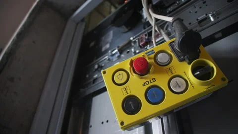 Test control panel of new installed elev... | Stock Video | Pond5