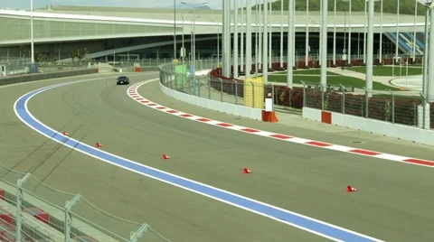 Test drive the car. Formula 1 track. Spe... | Stock Video | Pond5