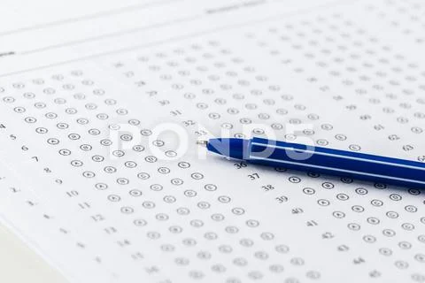 Test score sheet with answers Stock Photo ~ Image #93075745