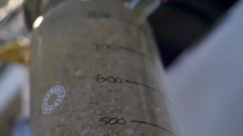 test tube beaker with indicator markings... | Stock Video | Pond5