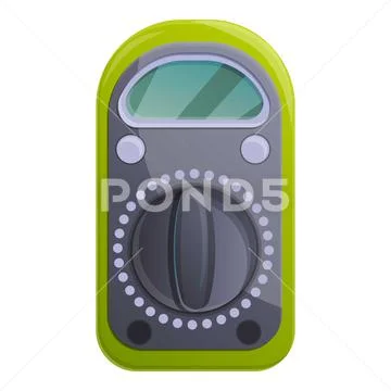 Tester multimeter icon, cartoon style ~ Clip Art #151063735