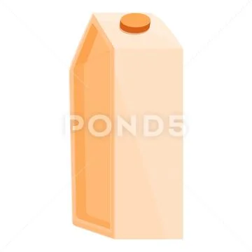 Tetra pack icon, cartoon style: Graphic #151180357