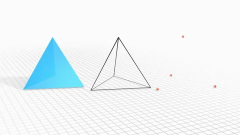 Tetrahedron net, 3d animation | Stock Video | Pond5