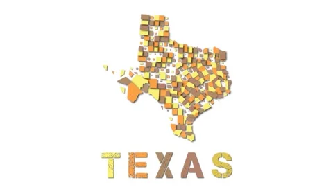 Texas map with paper regions. Animated u... | Stock Video | Pond5